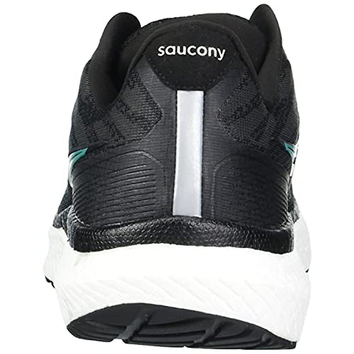 Saucony Women's Triumph 19 Running Shoe, Black/White, 9