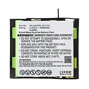 MPF Products 2000mAh 4H-AA1500, 941210 Battery Compatible with Compex Energy Mi-Ready, Edge, Fit 1.0, Fit 3.0, Full Fitness, Mi-Sport, Mi-Fitness, Runner, SP 2.0, SP 4.0, Sport Elite Stimulator