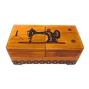 Traditional Handmade Polish Wooden Sewing Keepsake Box