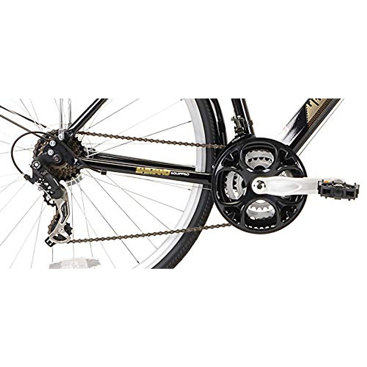 Kent International Springdale Hybrid Bicycle, Black | 700c ‎Hybrid Bike with 21-Speed Rear Shimano Derailleur Drivetrain | Lightweight Mountain Bike with Aluminum Frame for Premium Cycling | Men