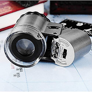 TFIIEXFL Magnifier，Mini Portable Microscope with Light Zoom Pocket Size Handheld Microscopes for Jewelers Eye