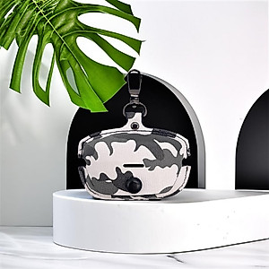 Cover for wf-1000xm4 Cases, Camo Fashion Premium Leather Business Folio Cover for Sony wf-1000xm4