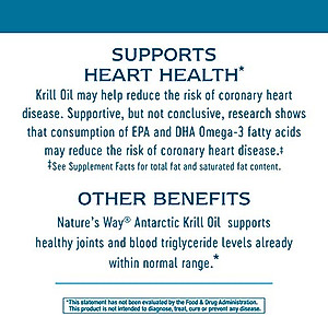 Nature's Way EfaGold Krill Oil, 100% Pure Krill Oil, 30 Softgels