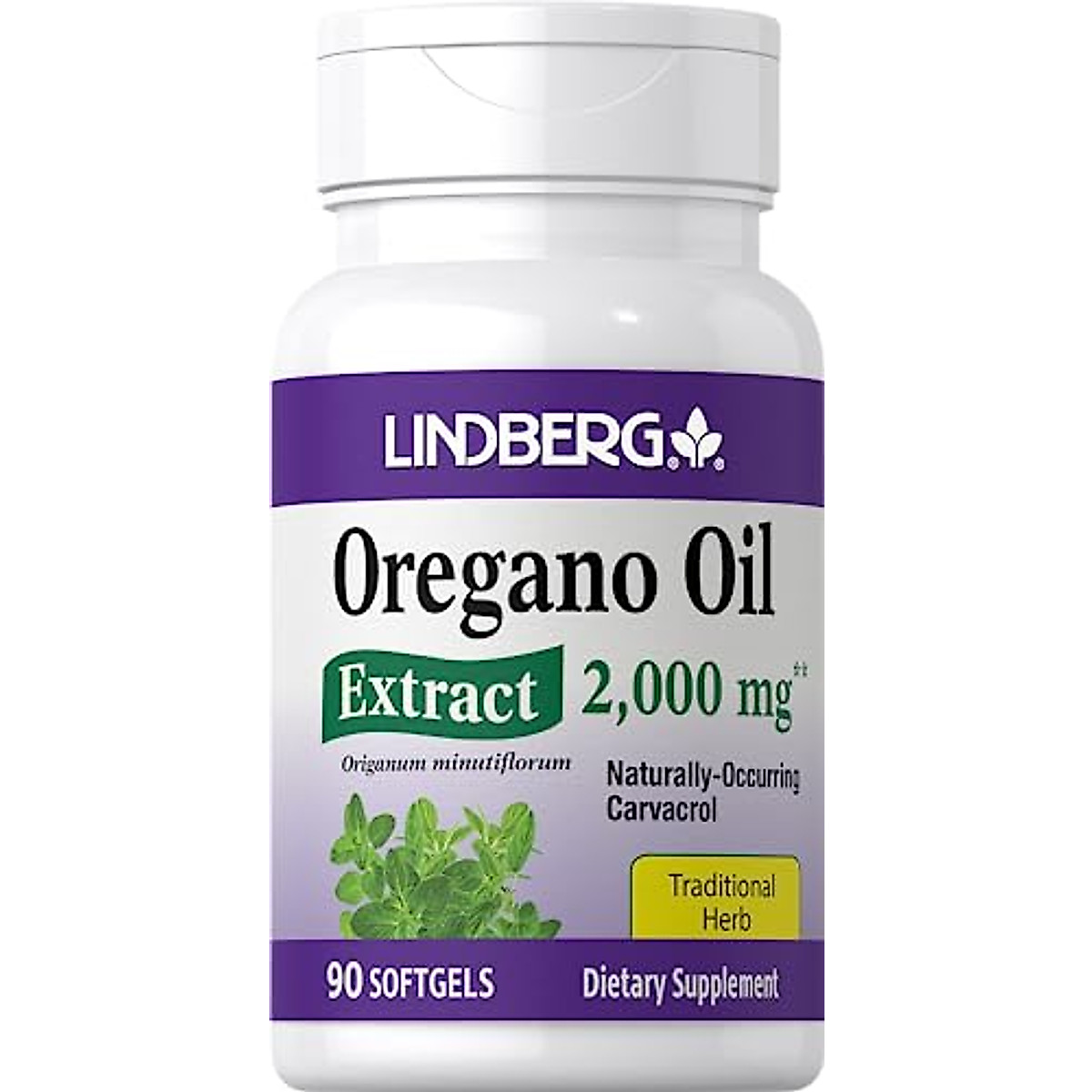 Lindberg Oregano Oil Pills | 2000mg | 90 Softgel Capsules | Herbal Extract Supplement | Non-GMO, Gluten Free
