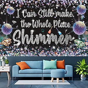 Music Lyrics Banner Music Lover Taylor Birthday Backdrop I Can Still Make The Whole Place Shimmer Backdrop for ERAS Party Music Fans Lover Party Decorations Photo Booth Background Photoshoot Banner