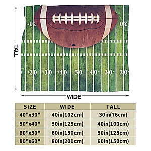 Football Blanket Soft Warm Football Throw Blanket for Couch Lightweight Cozy Football Lovers Bed Blankets & Throws for Living Room Decor Football Gifts for Kids 50"x40"