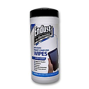 Endust For Electronics Screen Cleaner Wipes, Electronics Surface Cleaning Wipes, For Tablet, E-Reader, Computer Monitor, Laptop, Phone, TV, GPS, Pre-Moistened, Alcohol & Ammonia Free, 70 Count (12596)