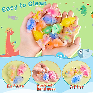 LEEHUR 48PCS Kawaii Squishies Mochi Squishy Toys for Party Favors Goodie Bags Stuffers, Stress Relief Squeeze Squishy Fidget Toys for Classroom Prizes Birthday Easter Egg Fillers with Storage Bag