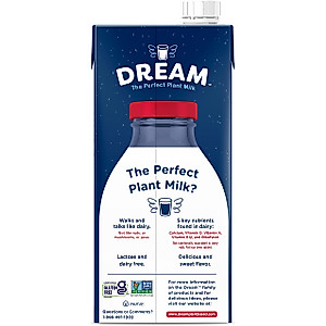 Dream Organic Whole Rice Milk, Dairy Free, 32 Fluid Ounces (Pack Of 12)