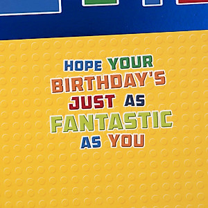 Hallmark Birthday Card for Son - Lego Die Cut Design