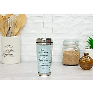 Serenity Prayer 16 Oz Stainless Steel Travel Mug with Lid