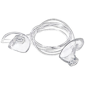 Doc's ProPlugs - Preformed Protective Vented Earplugs (pair) Clear With Leash