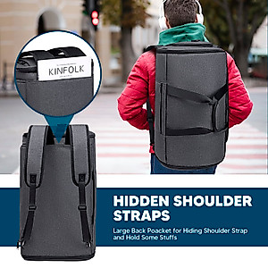 Garment Bags for Travel, Convertible Garment Duffle Bag for Men Women, Carry On Garment Bag Backpack, 4 in 1 Travel Suit Bag with Shoe Compartment, Large Weekender Bag-Dark Grey