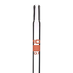 EISCO Serological Pipette, 10ml - Class A, Tolerance ±0.050ml - Blue Graduations - Color Code, Orange - Calibrated for Delivery to Jet - Borosilicate Glass