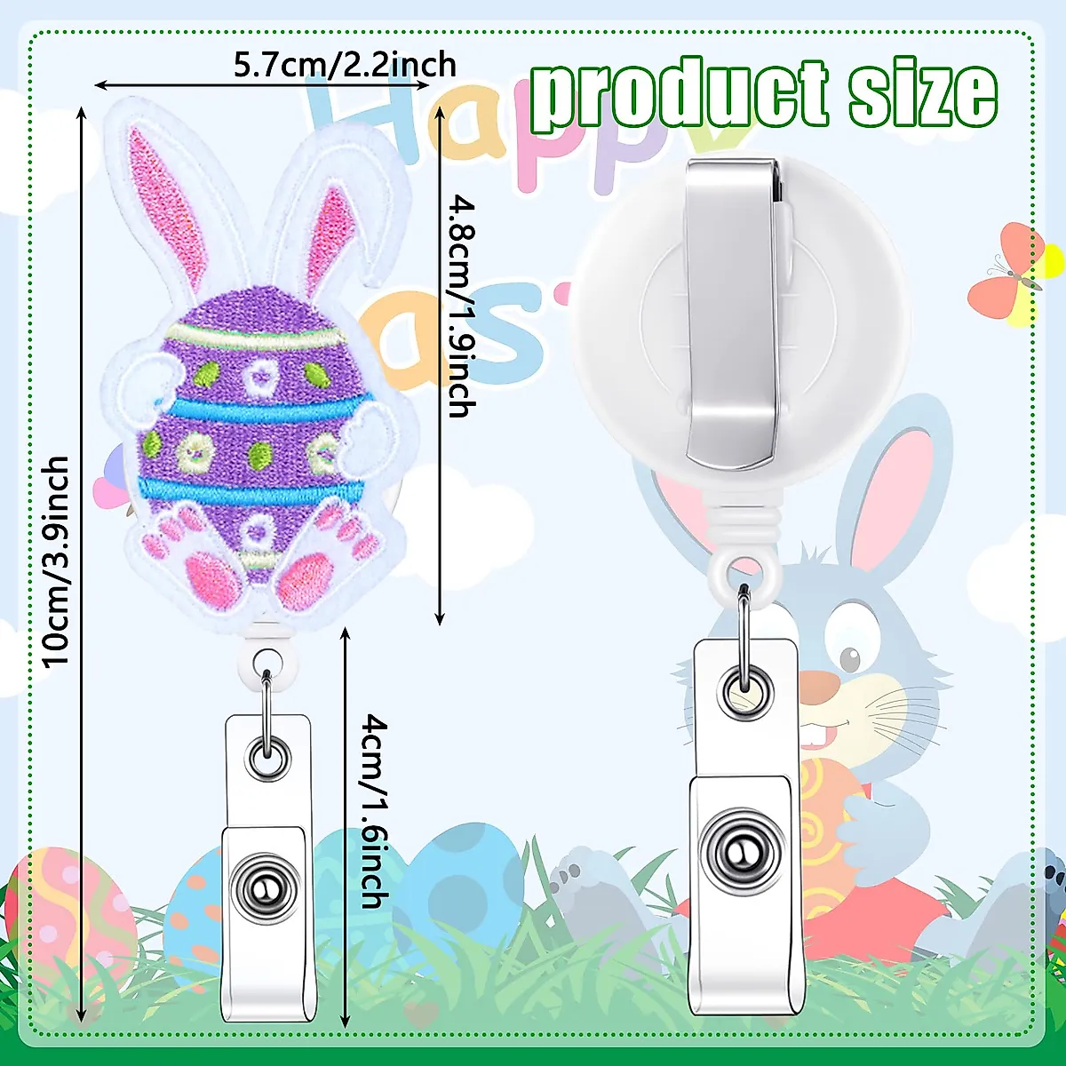 Giegxin 18 Pcs Holiday St. Patrick’s Day Badge Reels Retractable Seasonal Reels Holiday ID Name Badge Holder with Clip for Nurse Office Doctor Gifts Teachers(Vivid)