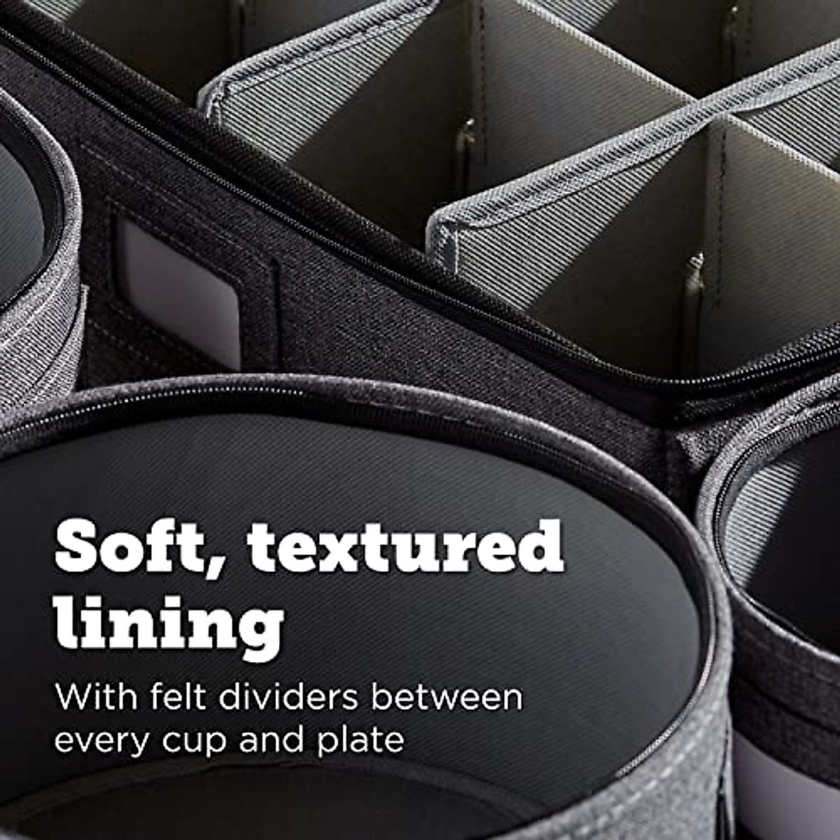 storageLAB Stemware Storage Cases (5 Piece Hard Shell Set for China Storage)