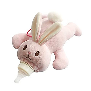 Toddmomy ser of 2 Lovely Plush Animal Baby Bottle Sleeve Baby Bottle Holder Feeding Bottle Cover Rabbit Baby Bottle