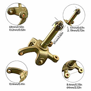 YC Yier 29" Go Kart Rear Live Axle Kit, 6" Complete Wheels Tires, T8F Sprocket, 3 Stud Hubs, Brake, Front Steering Wheel Gear Rack Shaft Assembly for DIY Drift Trike Parts ATV Quad Buggy Tricycle