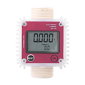 1pc K24 Turbine Fuel Meter Gauge for Chemicals Liquid Water, LCD Display