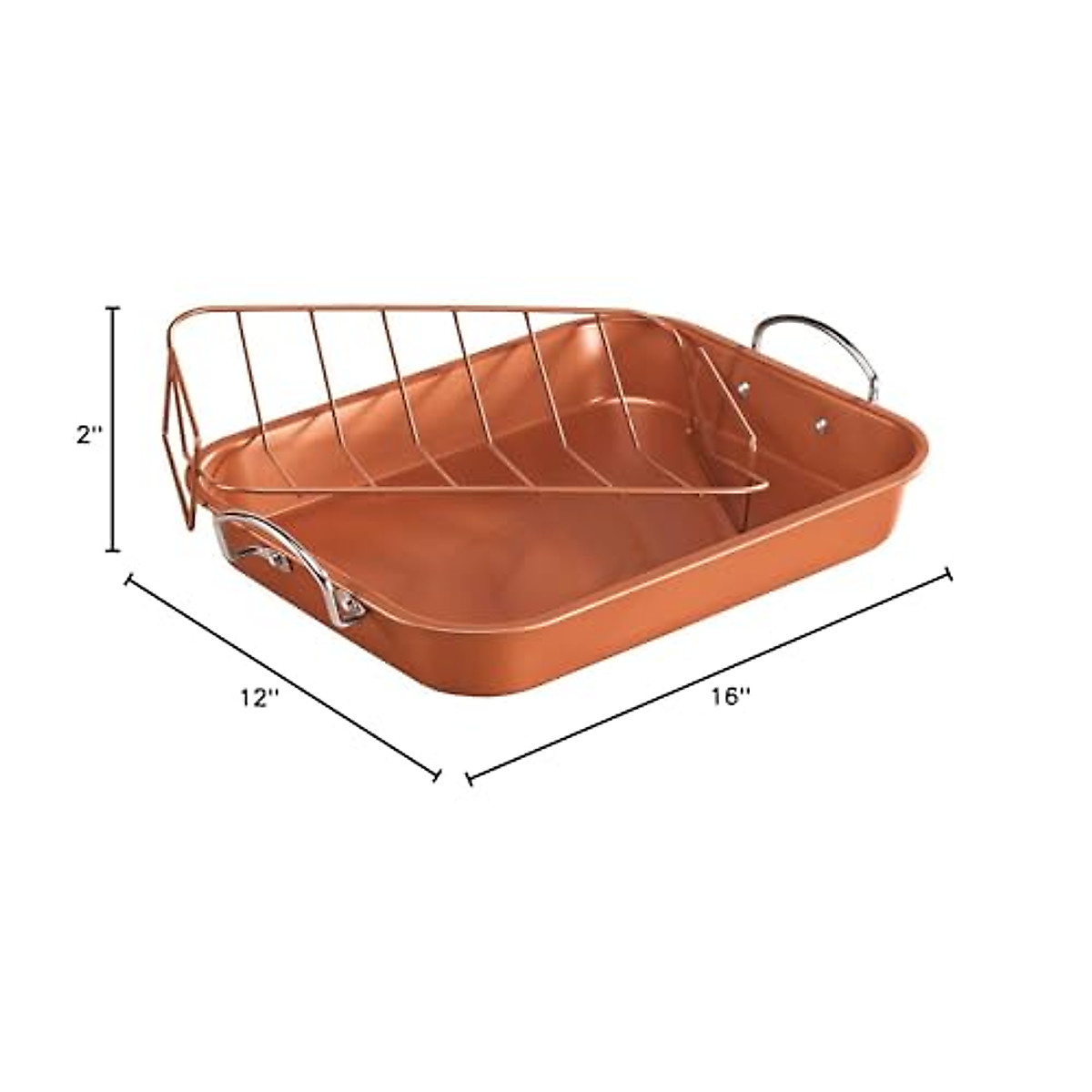 Copper H-02725-WV Turkey Roaster Pan, Size, One Color