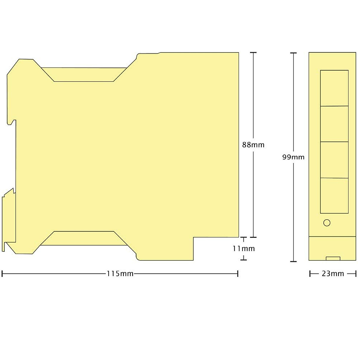 Brainboxes Switch - 4 Ports - DIN Rail mountable (SW-504)