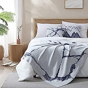 Snuggle Sac Textured Throw Super Soft Lightweight & Warm Knitted Blanket 50"x60" for Bed Sofa Couch Travel