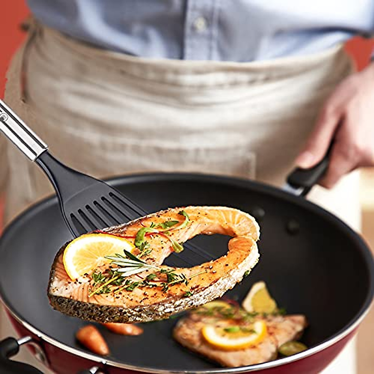 Tenta Kitchen Flexible Fish Turner Spatula, for Fish/egg/meat/dumpling Frying