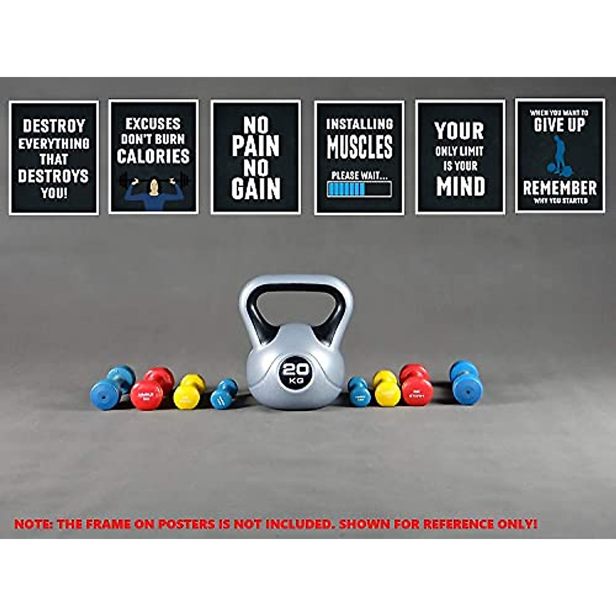 Motivational Gym Posters for Home & Workout Room Decor