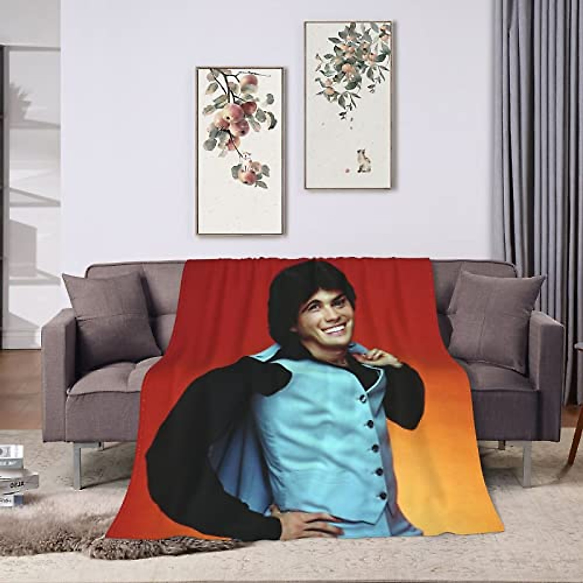 DOTZRLT Donny Singer Osmond Blanket Printed Flannel Blanket Home Decor Soft Comfortable Warm Throw Blankets 60"x50"
