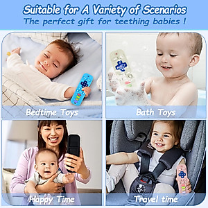 Jkevow Baby Teething Toys, Silicone Teethers Toys for Babies 0-24 Months, Remote Control Shape Baby Teethers Chew Toys, BPA Free Freezable Relief Molars Gums Pain (Black)