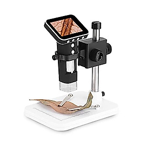 LXXSH 500X 2.5 Inch LCD Digital Microscope Wireless Microscope Handheld 8-LED Light Magnifying Glass Magnifier with Stand
