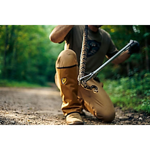 SCENTBLOCKER Snake Gaiters – Snake Bite Protection for Hunting, Hiking, Camping, Work for Men and Women (Buckskin, Regular)