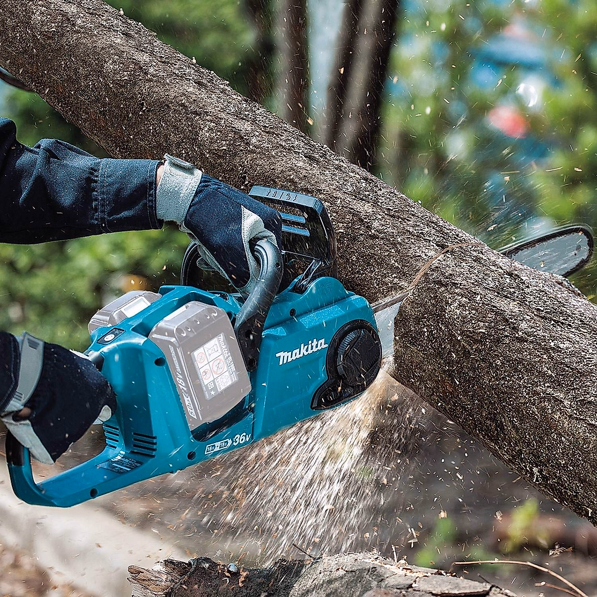 MAKITA XCU03Z 18V X2 (36V) LXT Lithium-Ion Brushless Cordless 14in Chain Saw, Tool Only (Renewed)