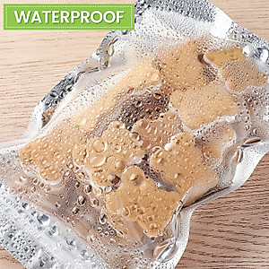 200 Pcs Resealable Bags Food Storage Sealable Bags for Packaging Clear Window Polyester Film pouch with Aluminum Foil Back Stand up Reusable Pouch for Small Business Party Favor(6.30 x 9.45 Inch)