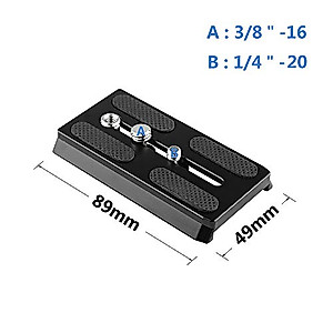 CAMVATE Camera Quick Release Base Plate with 1/4" & 3/8" Threads Compatible with Manfrotto577/ 501/504/ 701 Tripod - 2149