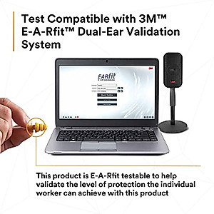 3M E-A-R Push-Ins Earplugs 318-1001, Corded, Poly Bag 100-Pair