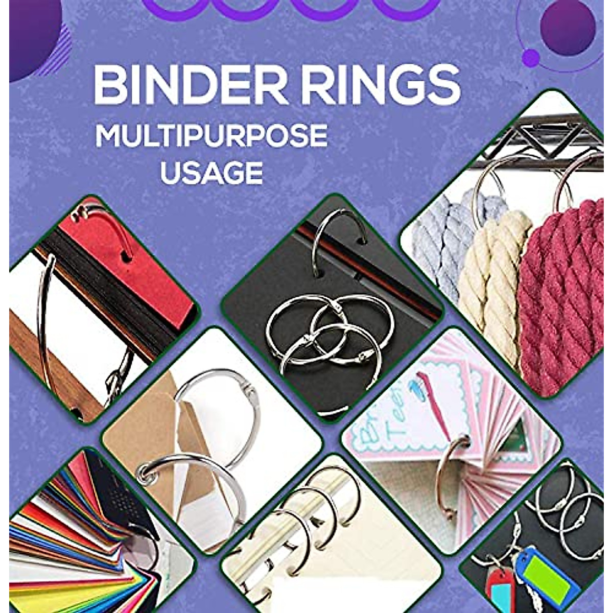 LIVINO 100 pcs Binder Rings, 1 Inch Nickel Plated Metal Book Rings, Loose Leaf Binder Rings for School, Home, Office and Key Rings Or Key Chain for Documents and Flash Card Binder