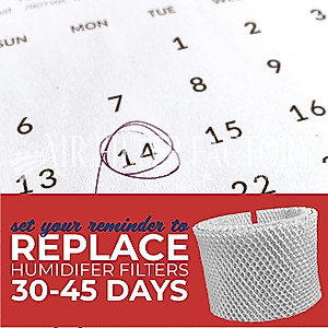 Air Filter Factory Replacement For MDH-0103JB Mainstays Humidifier Wick Filter 2-Pack