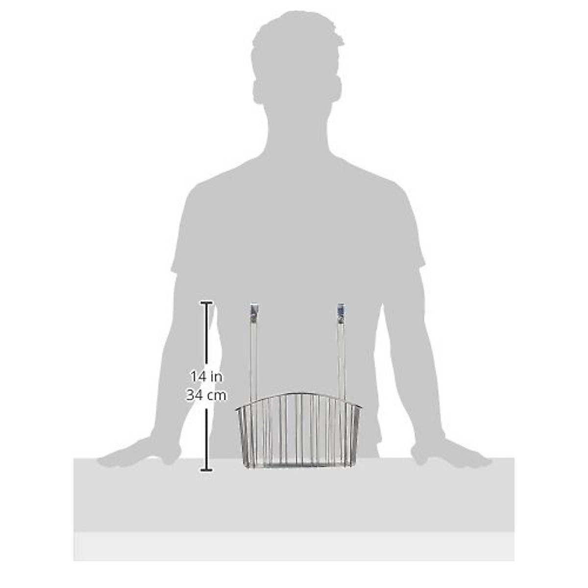 Spectrum Diversified Over-The-Cabinet Contempo Basket, Large, Chrome