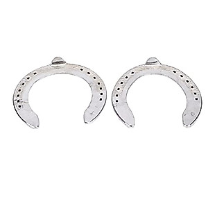 4pcs Horseshoe Kit, Aluminum Alloy Horse Shoes Light Weight Reliable Practical Horse Riding Accessory for Horse Racing Racecourse(No 4)