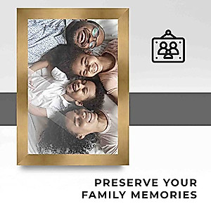 12x16 Wide Bronze Real Wood Picture Frame Width 1.5 Inches | Interior Frame Depth 0.5 Inches | Bronzo Wide Modern Photo Frame Complete with UV Acrylic, Foam Board Backing & Hanging Hardware