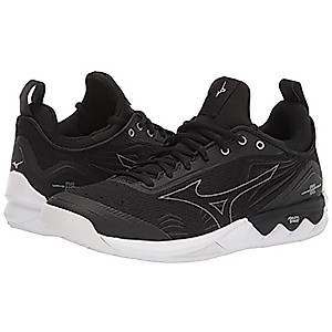 Mizuno 2 Wave Luminous Women's Volleyball Shoe 10, Black/White