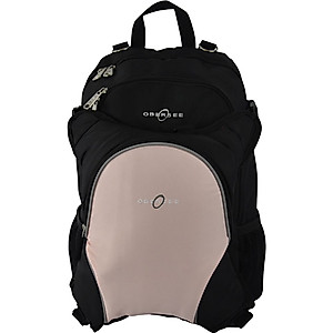 Rio Diaper Backpack with Baby Bottle Cooler and Changing Mat, Shoulder Baby Bag, Food Cooler, Clip to Stroller (Black/Bubble Gum) - Obersee