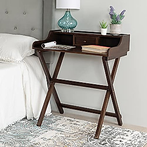 Linon Mable Folding Desk, Walnut