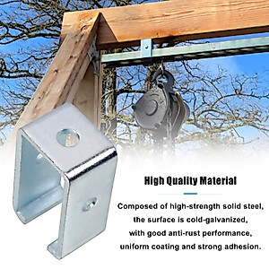 CNQLIS Channel Trolley Track Intermediate Support Hanger Bracket for All 1-5/8" Strut Channel,Heavy-Duty Steel Support Bracket,for Cantilever Rolling Doors, Hanging Boxing Sandbags（4PCS）