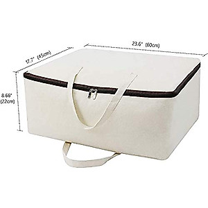 iwill CREATE PRO 100% Cotton Soft Storage Bag, Breathable, Good for Clothes, Bedding Set Organizer, Pack of 2, Light Gray