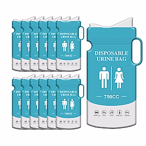 12pcs Disposable Urine Bags Pee Bag for Travel Emergency Portable Urinal Bag Sap Bags Vomit Bags Unisex Urinal Bag