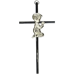 Silver Boy wall Cross Infant Blessing Baby Plaque Wall Decor Hanging Infant Gift Communion Baptism Birthday Great Gift New
