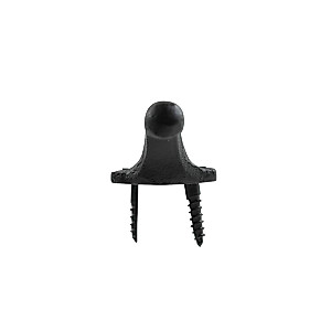 Renovators Supply Manufacturing Cleat Hooks 4 in. Black Wrought Iron Cord Rope Holder for Window Blinds or Flagpoles with Screws Pack of 4