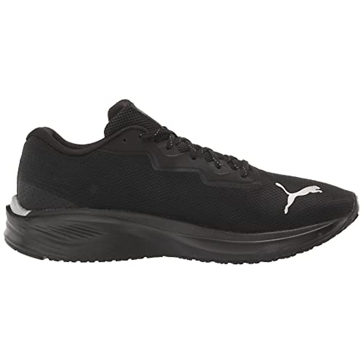 PUMA Men's Aviator Winter Running Shoe, Black Silver, 10